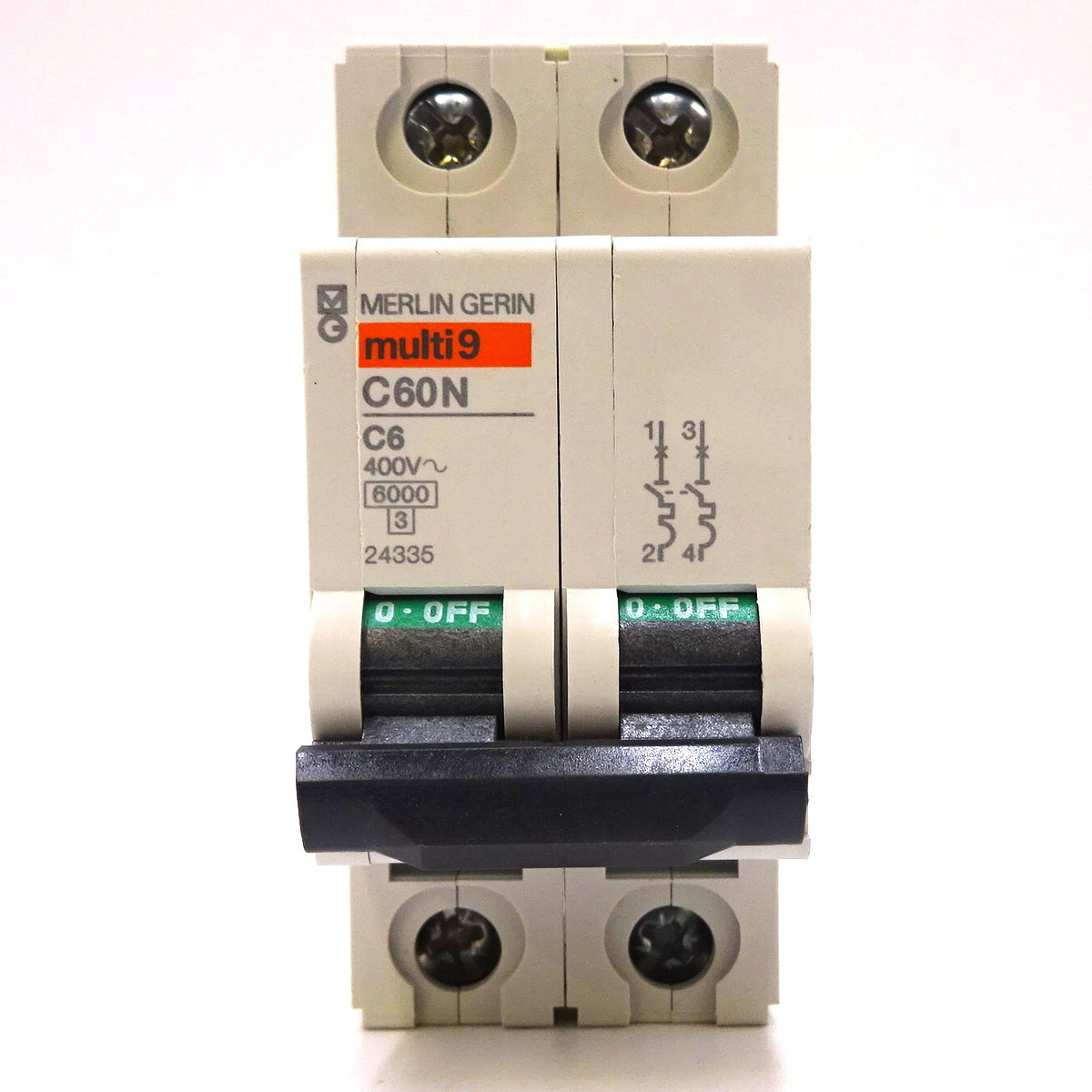 Circuit Breaker C60N-C6 Merlin Gerin 6A C curve 2P - Axxa - Motor Control & Automation
